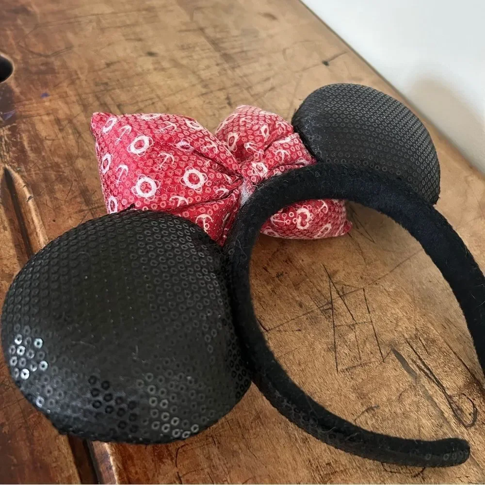 Disney | Accessories | Disney Sequinminnie Mouse Ears Headband W Sailor ...
